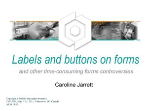 Labels on buttons and forms - Effortmark